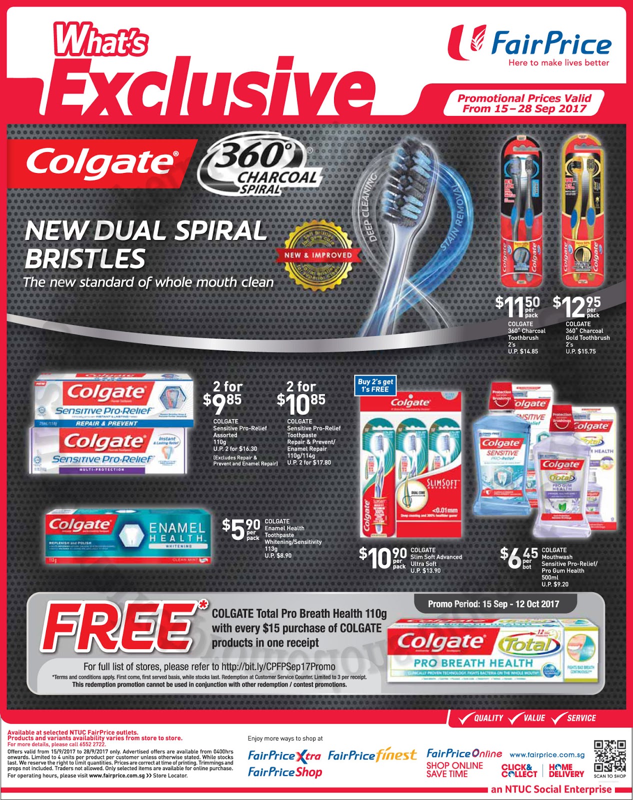 NTUC FairPrice Colgate Promotion 15 - 28 September 2017 ~ Supermarket ...