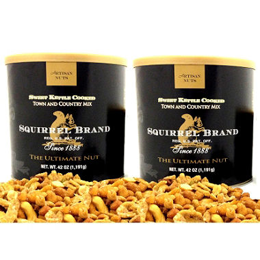 2-pack 42oz Squirrel Brand Sweet Kettle Cooked Town & Country Mix Nuts ...