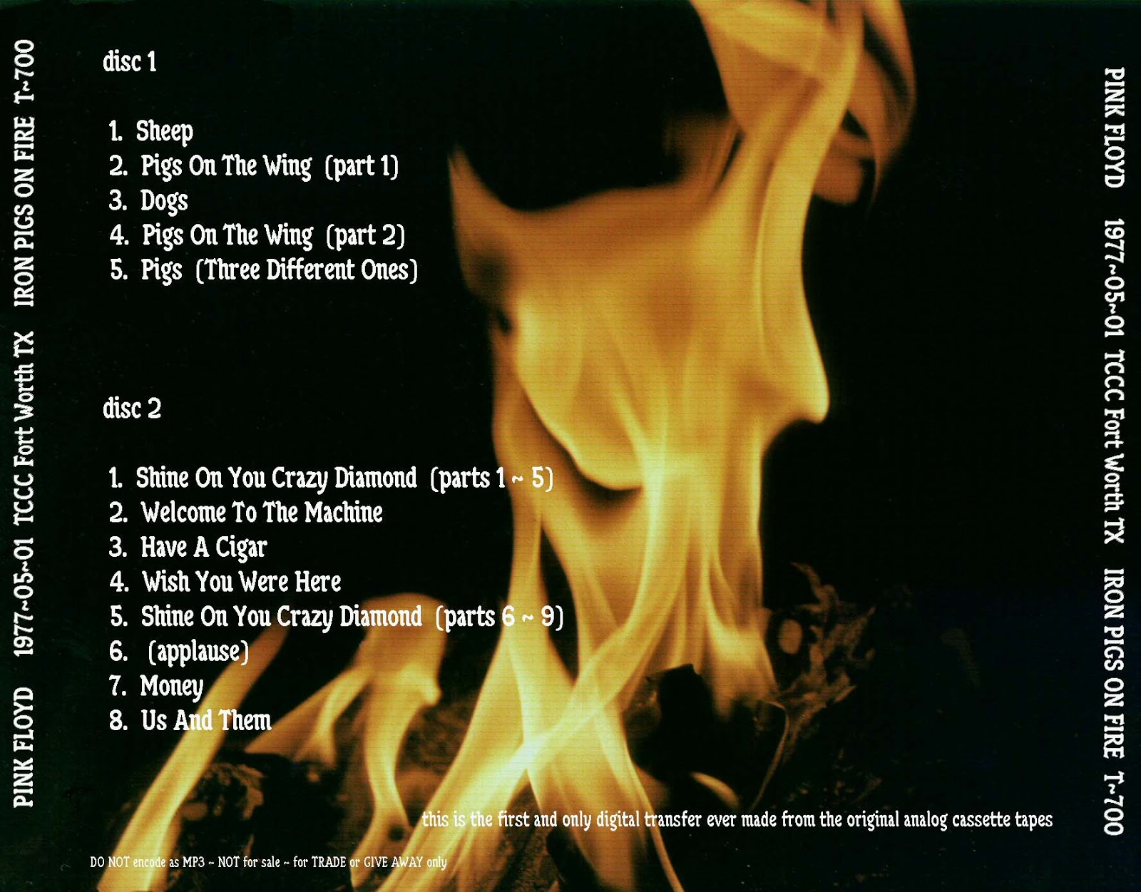 The Witchwood Records: Pink Floyd Live Fort Worth Texas 1977