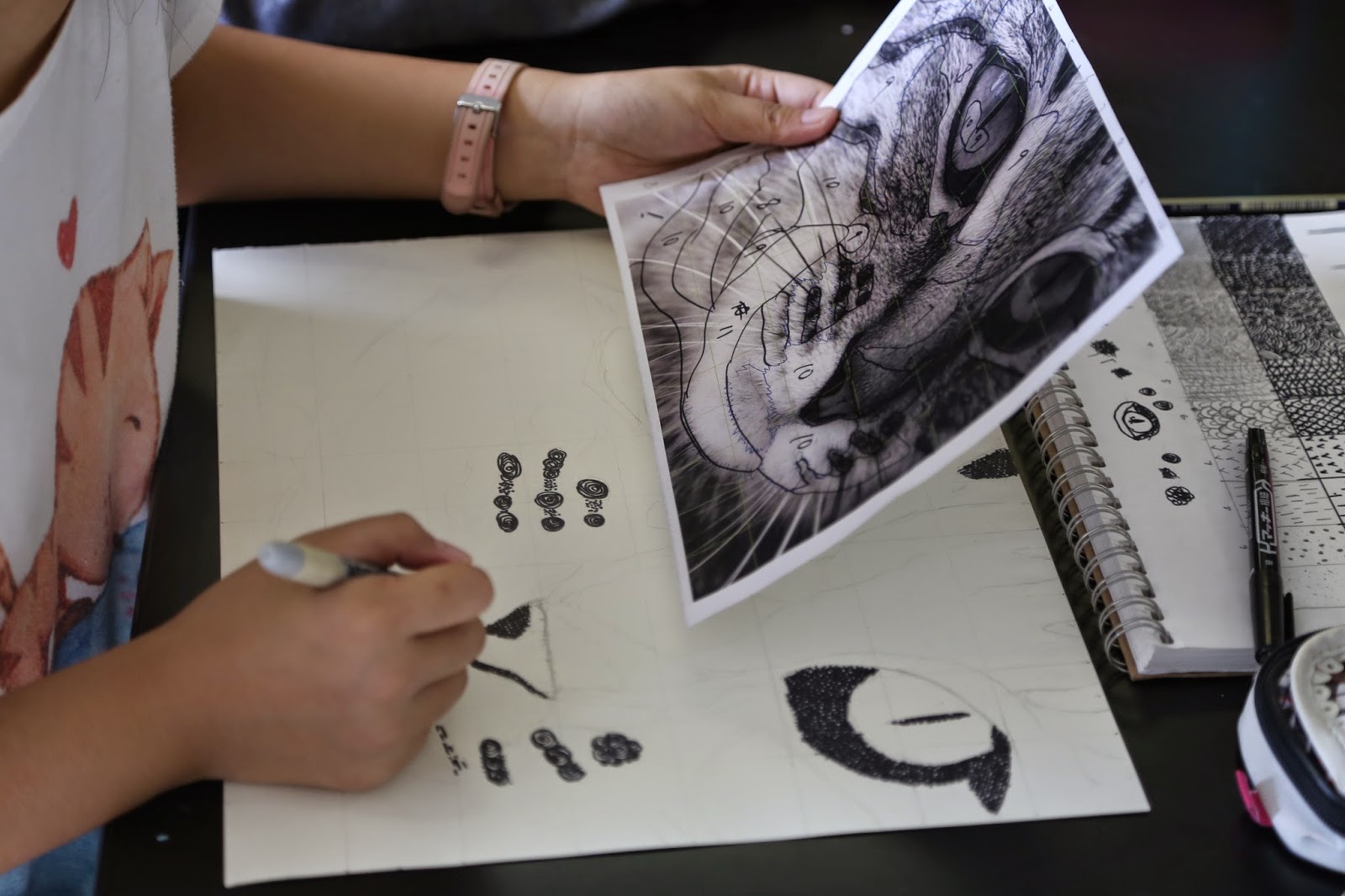 Grauer Art: Line Technique Drawing, 8th Grade Art