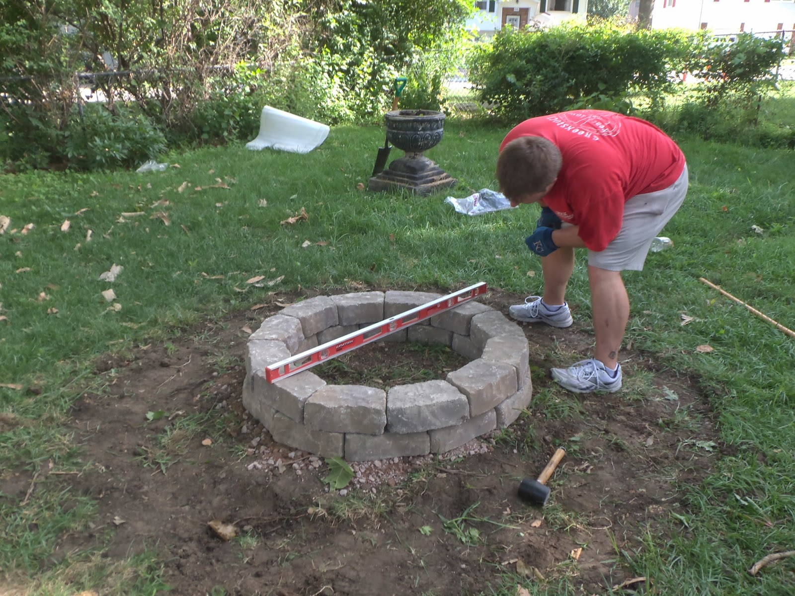 The Schorr Thing: Backyard Remodel - DIY Fire Pit & More Deck Finishing