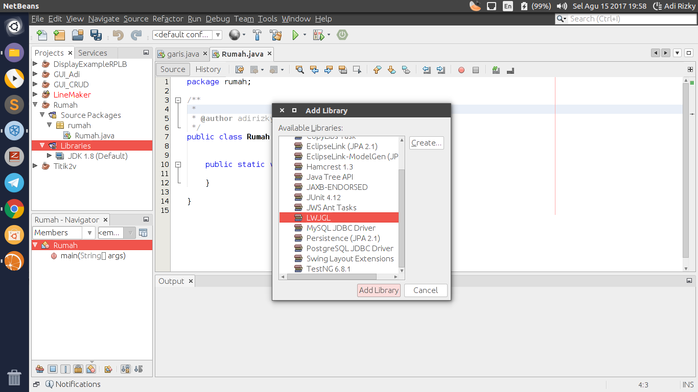 Membuat Objek Rumah Menggunakan Library OpenGL di Netbeans