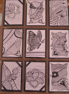 My creative rumblings: Hand Drawn ATC challenge