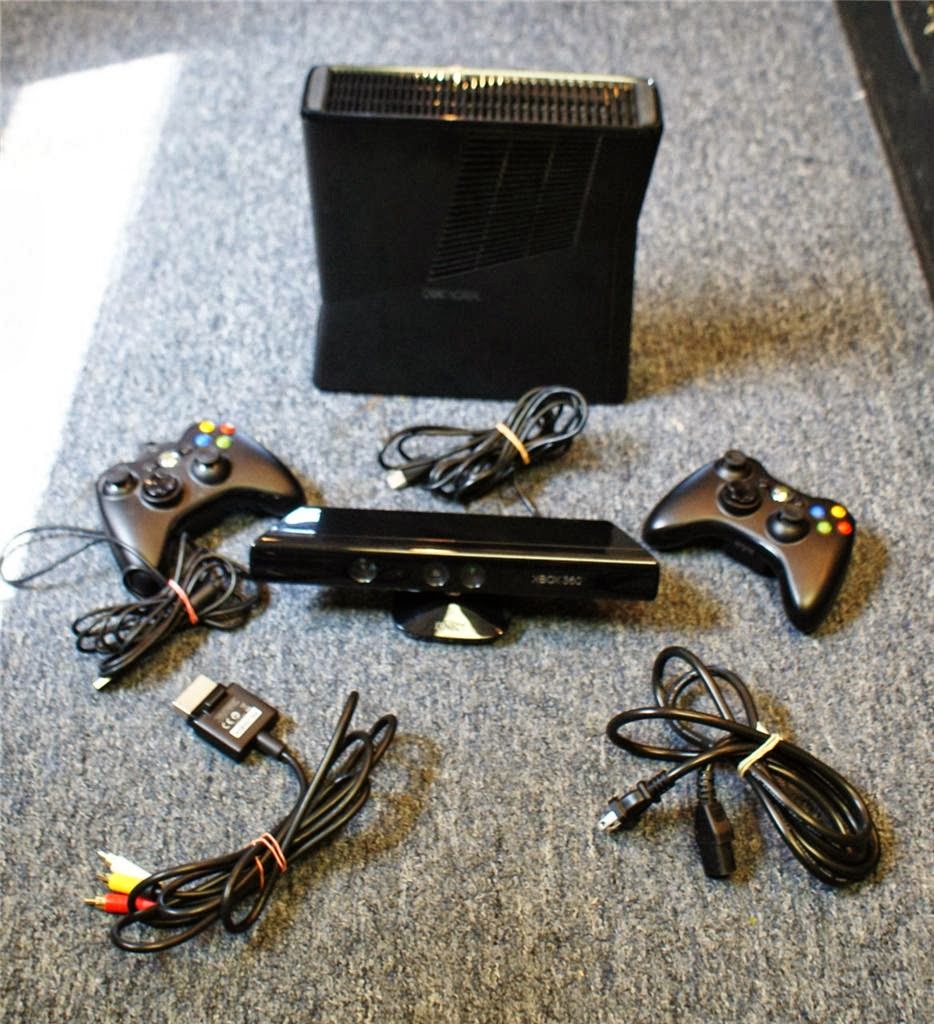 XBOX 360 S CONSOLE MODEL 1439 4GB GAMING SYSTEM WITH KINECT ~ Gold ...