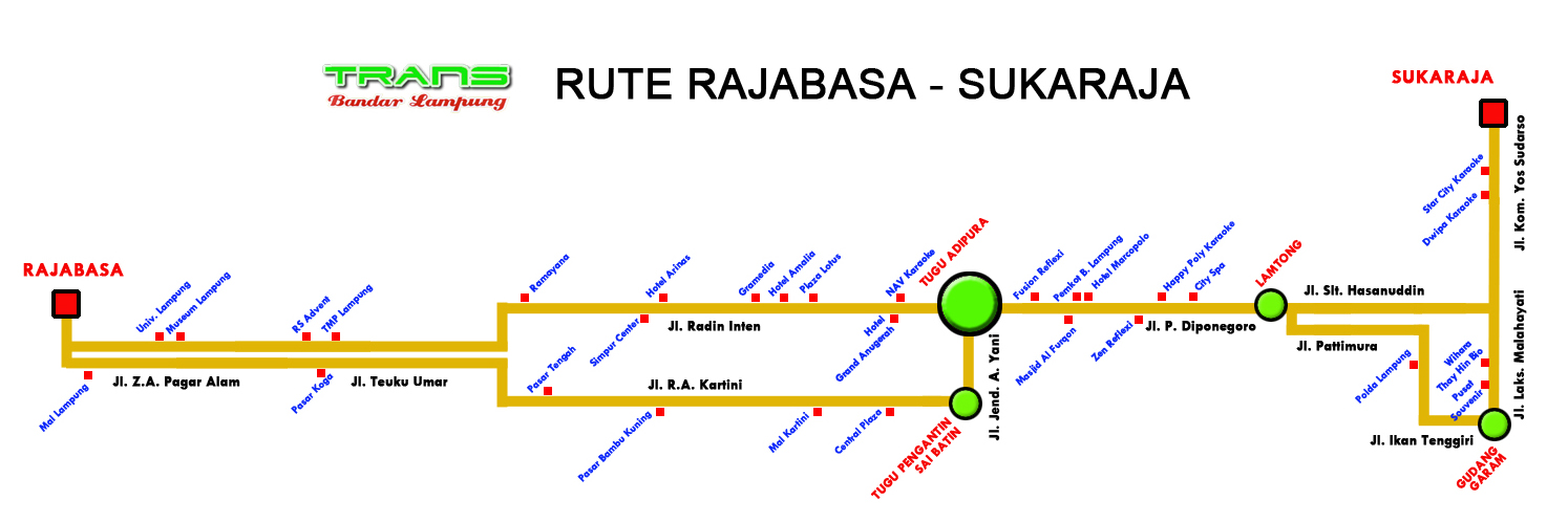 Rute Koridor BRT Trans Bandar Lampung | INFO TRANSPORTASI