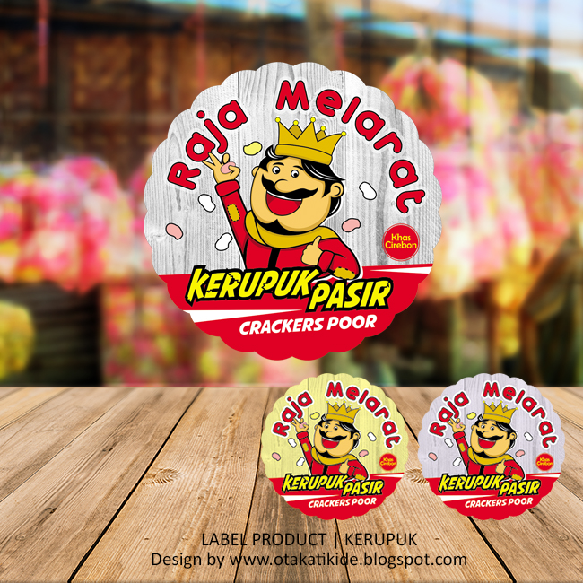 Label Produk Kerupuk Pasir - Otakatikide | Jasa Desain Logo, Jasa ...