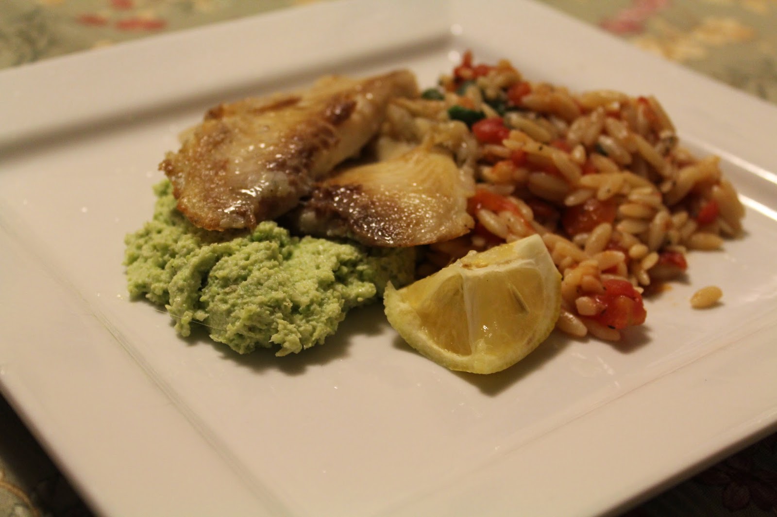 The taste of Myriam: Tilapia & Edamame puree | Tilapia sur purée d’edamame