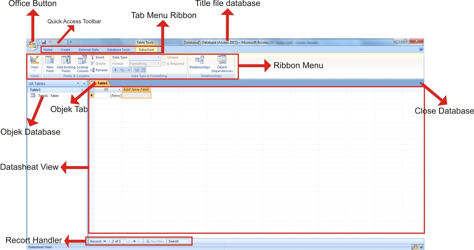 belajar microsoft access