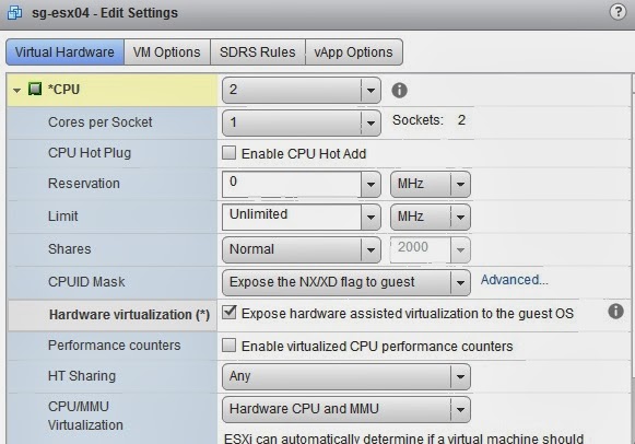 Creating Nested ESXi in vSphere