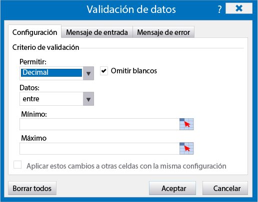 Excel Básico : Validación de Datos