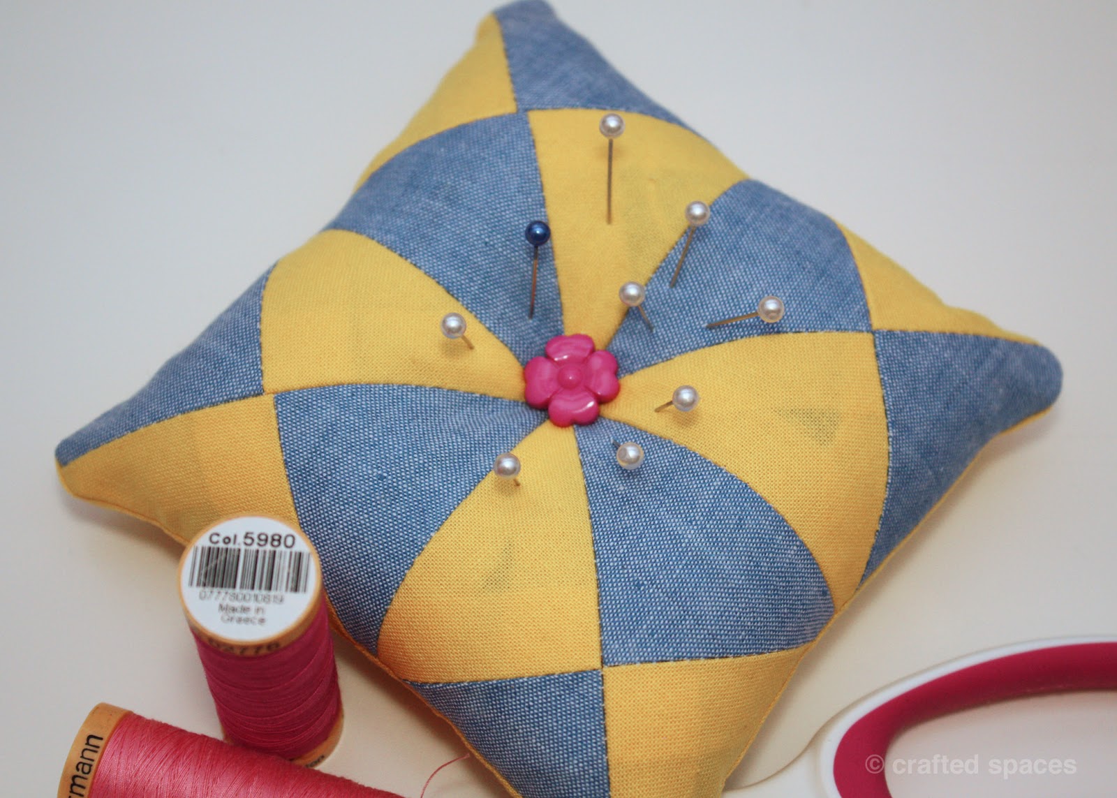 Crafted Spaces: Patchwork Pincushion