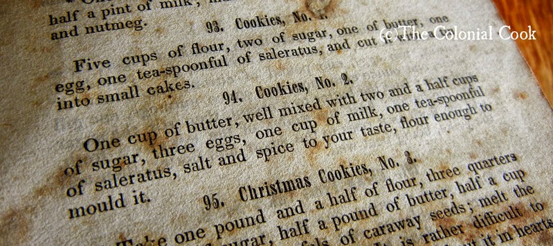 The Colonial Cook--Receipts From Colonial to Modern Day: 94. Cookies, No. 2