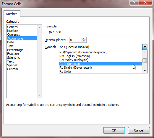 Format Angka Rupiah pada Excel ~ Sinau Excel
