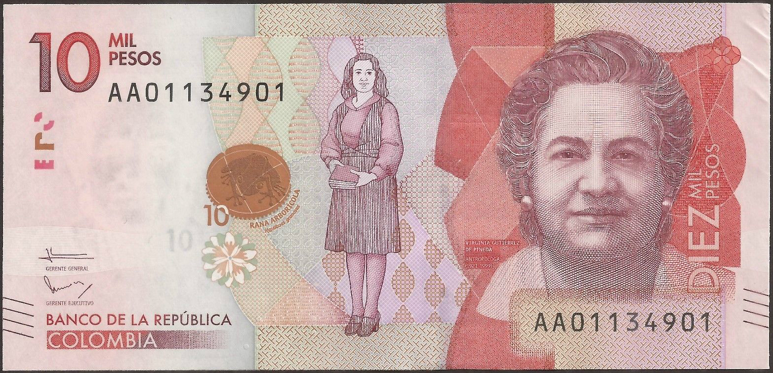 My Currency Collection: Colombian Money 10000 Pesos banknote 2016 ...