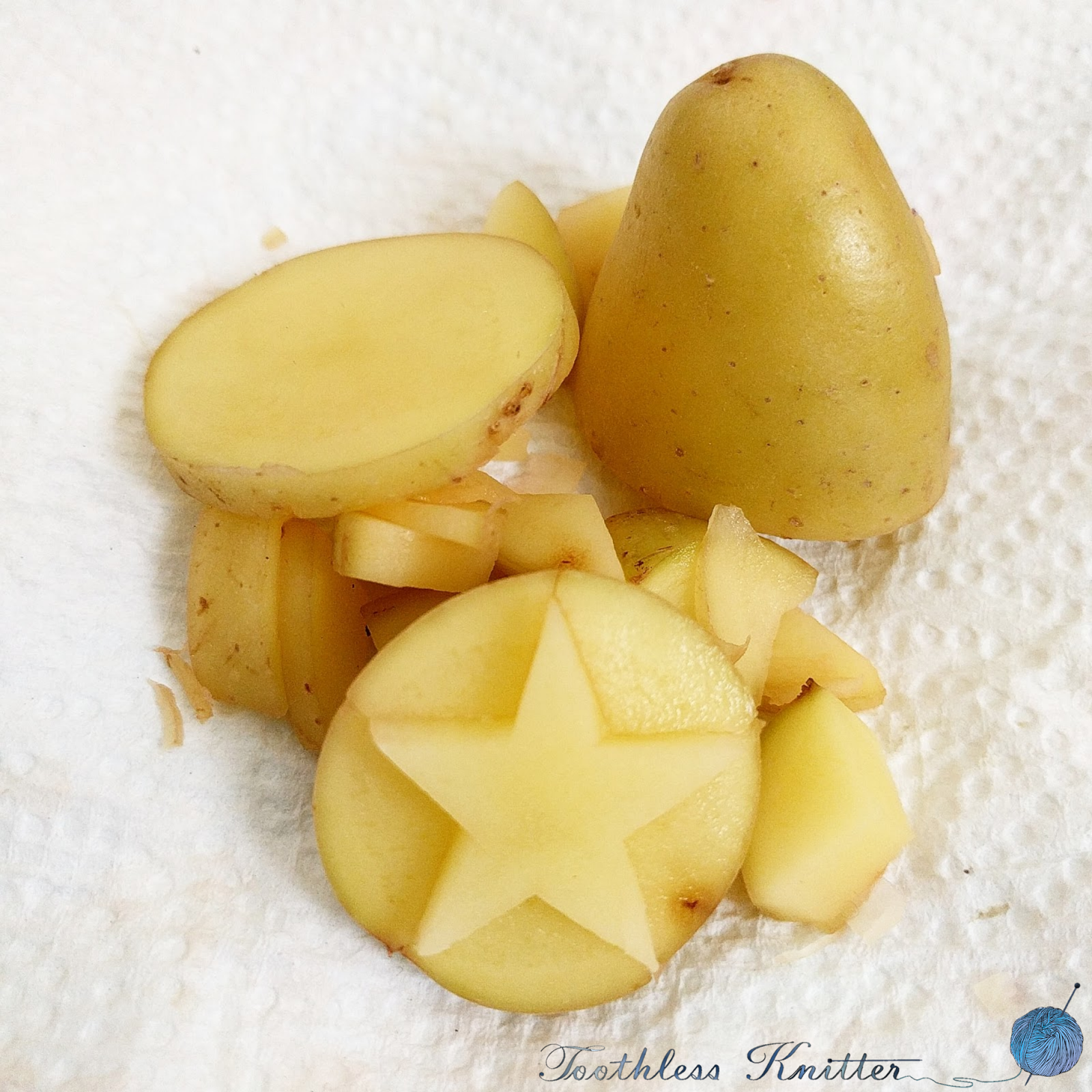 Toothless Knitter: Potato Stamp