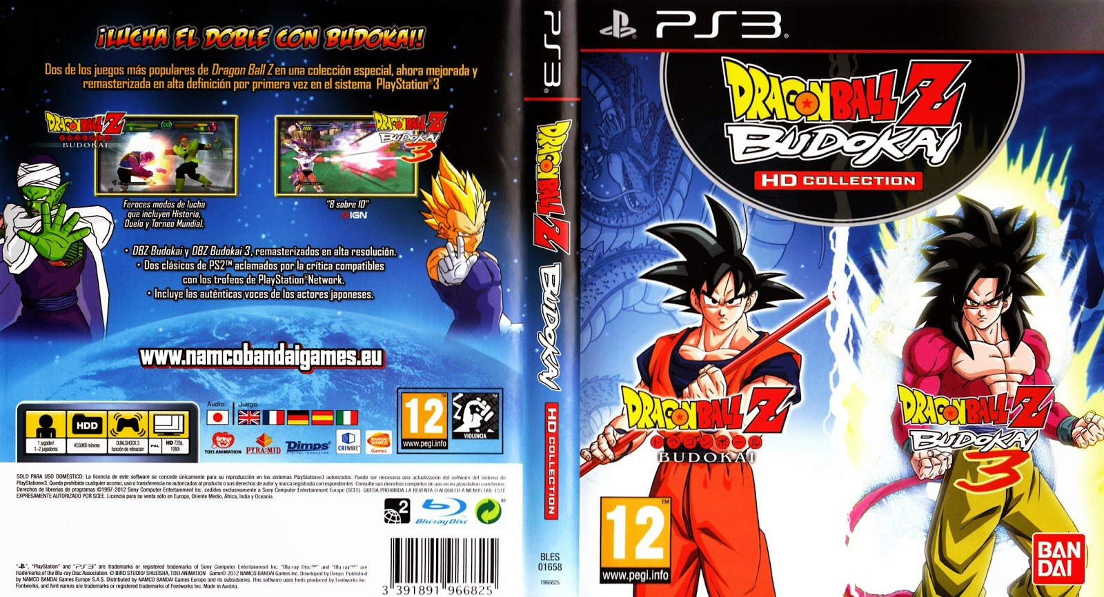 Caratulas Dragon Ball: DRAGON BALL Z BUDOKAI HD COLLECTION (PS3)