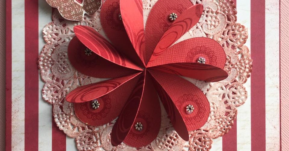 A Crafting Niche: Folded Paper Hearts Card