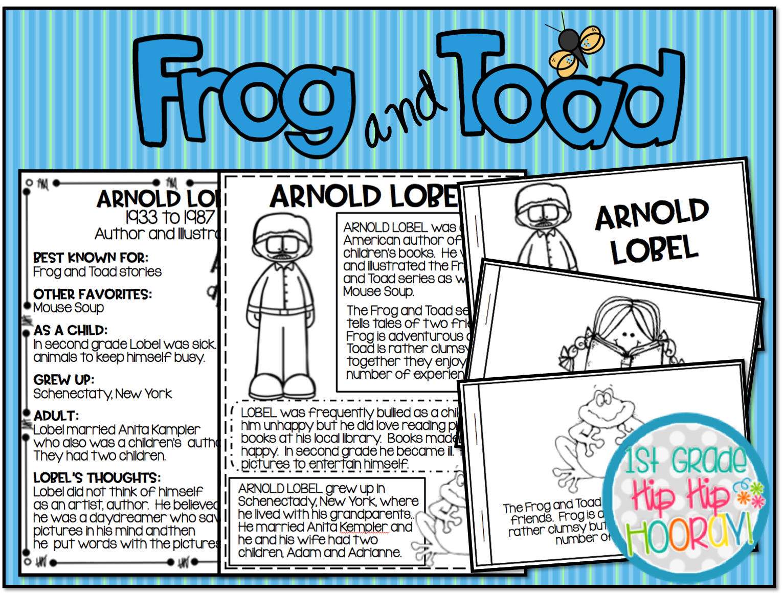 1st Grade Hip Hip Hooray!: Arnold Lobel Author Study