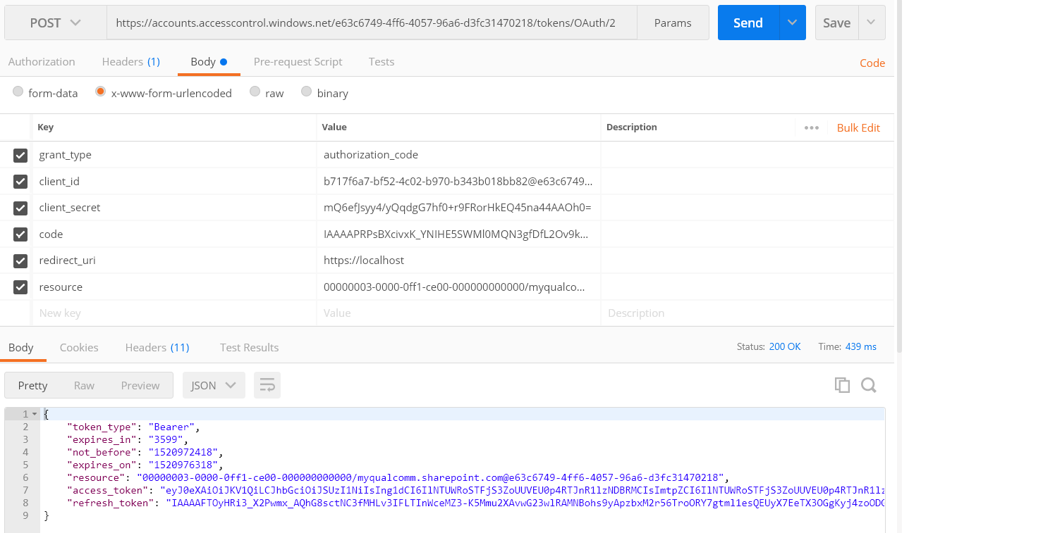 Sharepoint Connoisseur Procedure And Tips To Generate Oauth Access Token To Access Sharepoint