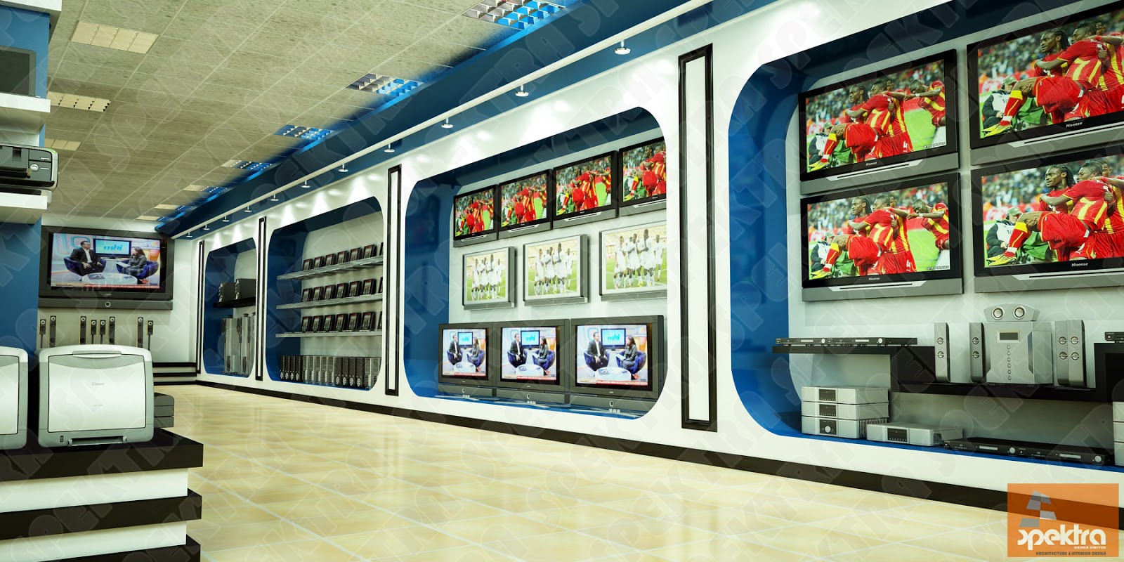 Spektra Design Ltd: Electronic Shop- Design and Build