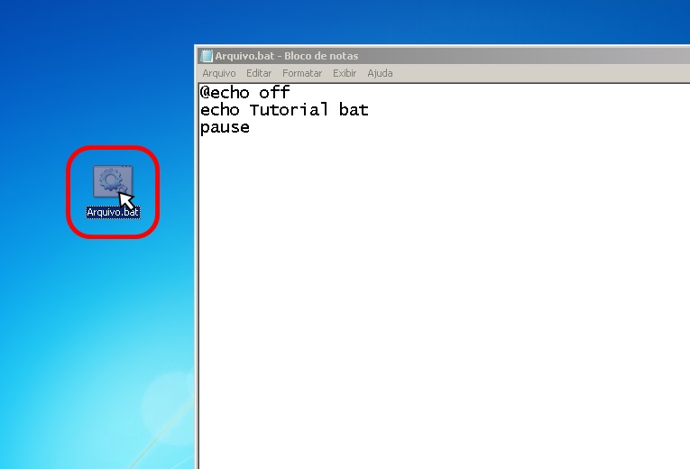 Como criar um arquivo bat (batch file)