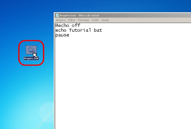 Como criar um arquivo bat (batch file)