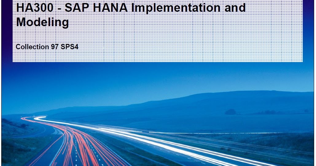 SAP HANA Implementation and Modeling