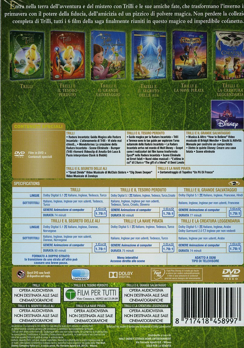 Disney Animazione: Trilli la Collezione Completa - cofanetto 6 dvd ...