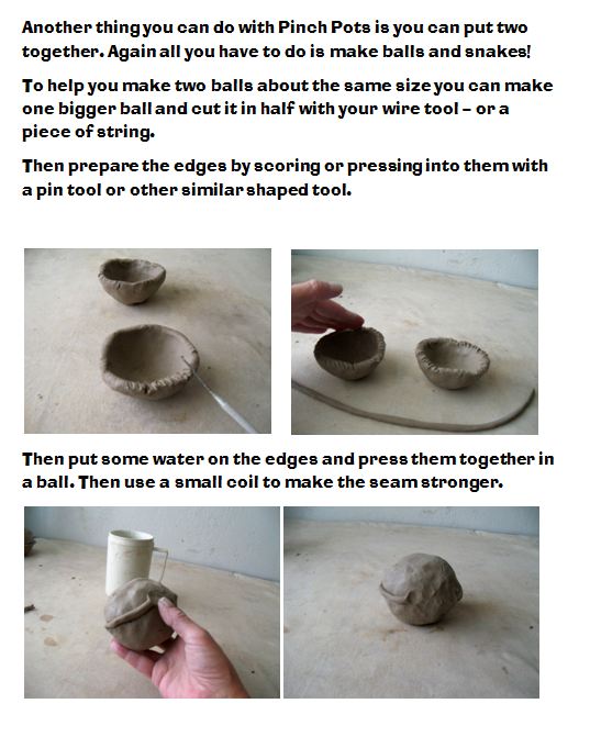 CreativeCeramics: Working with Clay: Balls and Snakes!