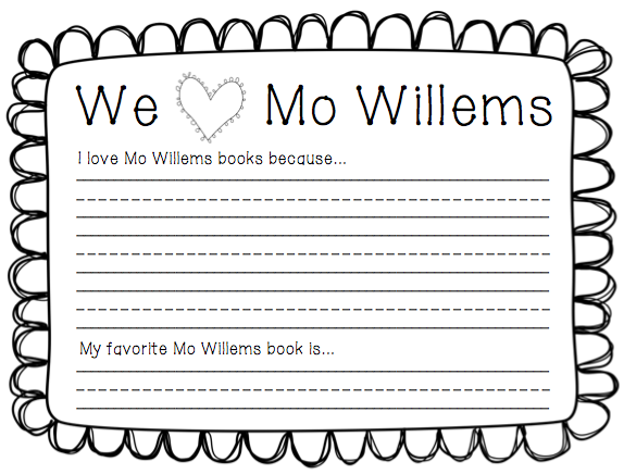 Fourth Grade Teacher Lady: We HEART Mo Willems