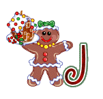 Alfabeto animado de galleta de jengibre mujer saludando. - Oh my Alfabetos!