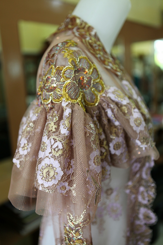INADE DESIGN: Kebaya Ungu Muda - Coklat Tembaga