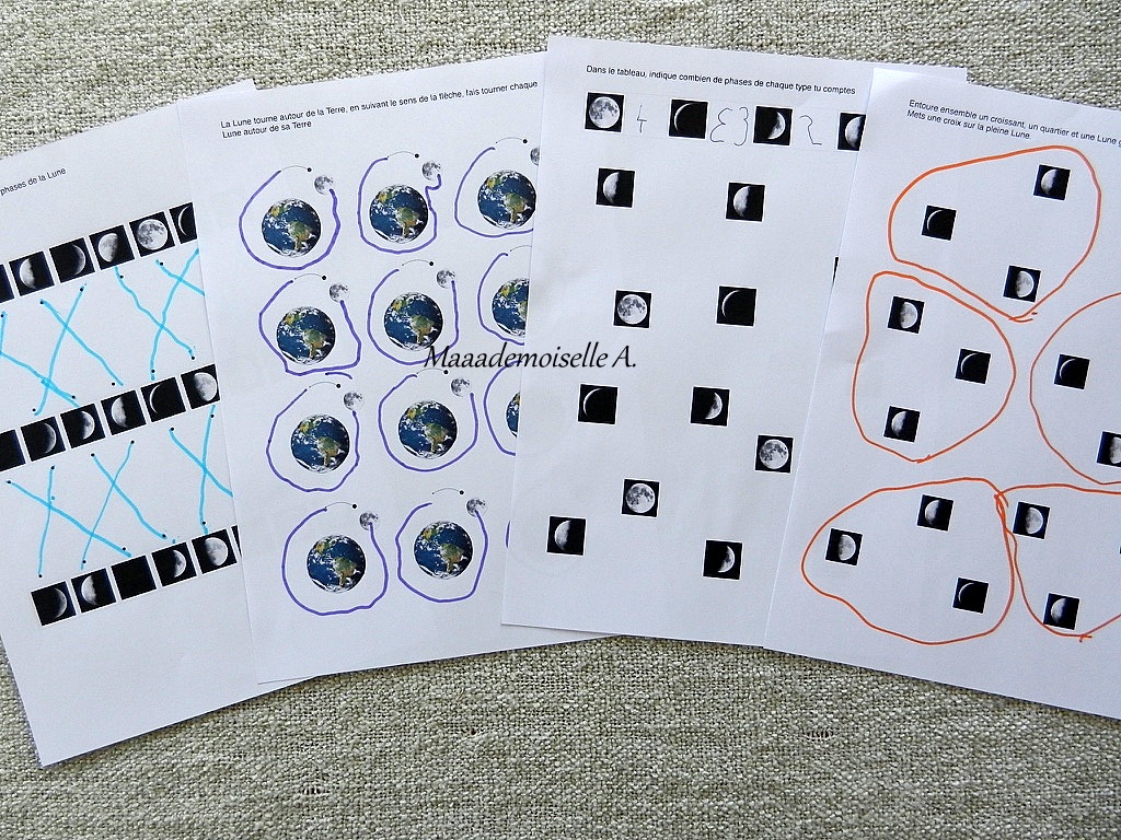 Maaademoiselle A.: || Nos activités sur la Lune