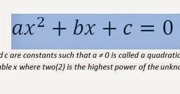 pseudo code for roots of quadratic equation