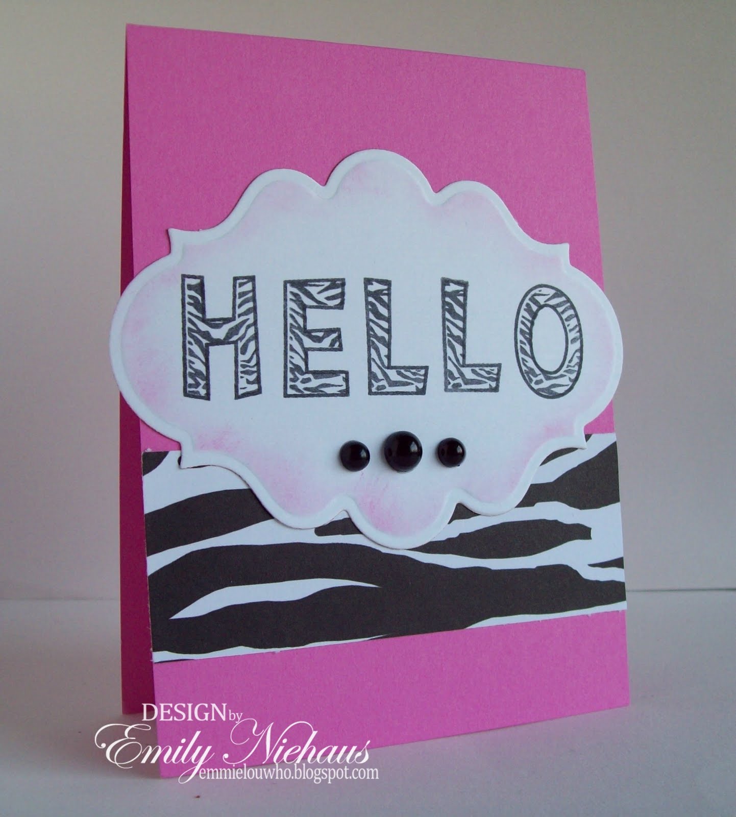 Emmie-Lou Who...Stamps & You!: Hello, zebra print!!!