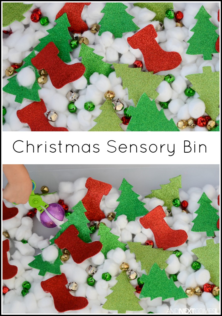 Christmas Sensory Bin | And Next Comes L
