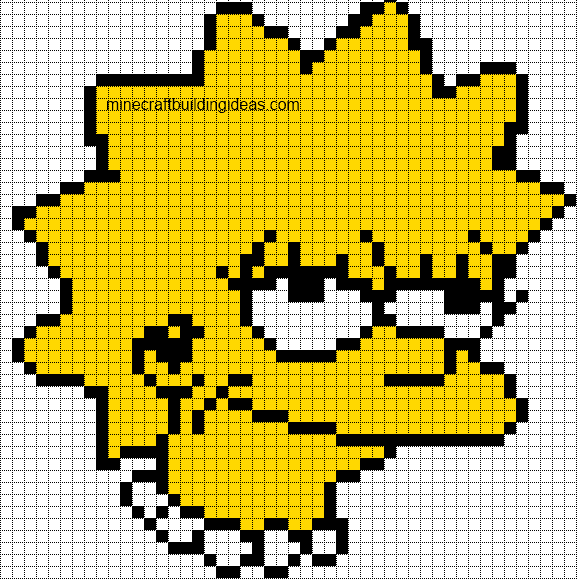 Minecraft Pixel Art Templates: Lisa Simpson