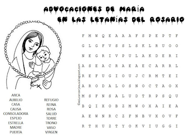 Blog del Profesorado de Religión Católica: Sopas de letras, juegos ...