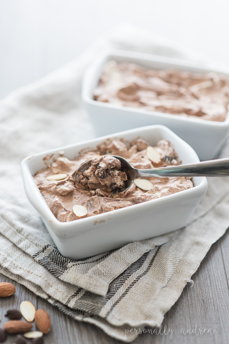 Double Chocolate Almond No Churn Ice Cream Personally Andrea Double