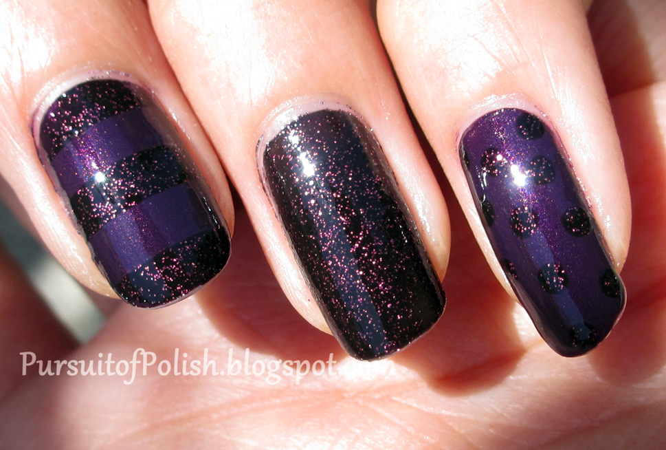 In Pursuit of Polish: Purple Sparkles Monotone Manicure