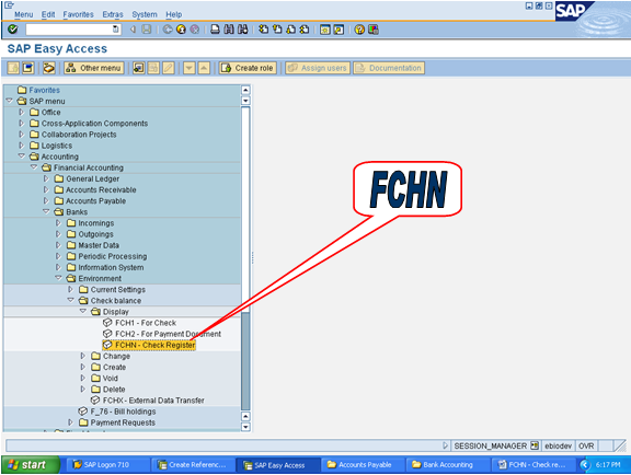 Free SAP Training Manuals: T Code- FCHN : SAP FI USER MANUAL Display Check Register