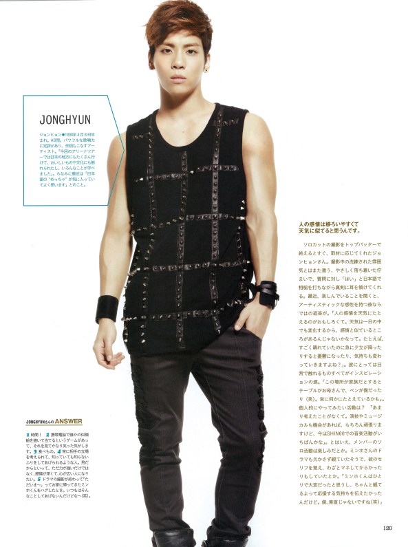 SHINee is Trendy in Black For The December Issue of Hanako Magazine