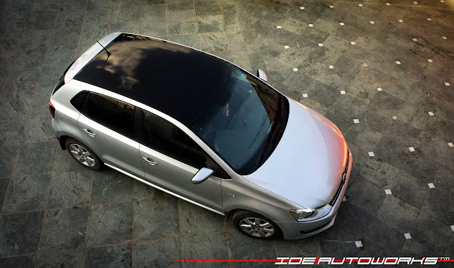 Another VW Polo with Gloss Black Roof Wrap | IDE Autoworks