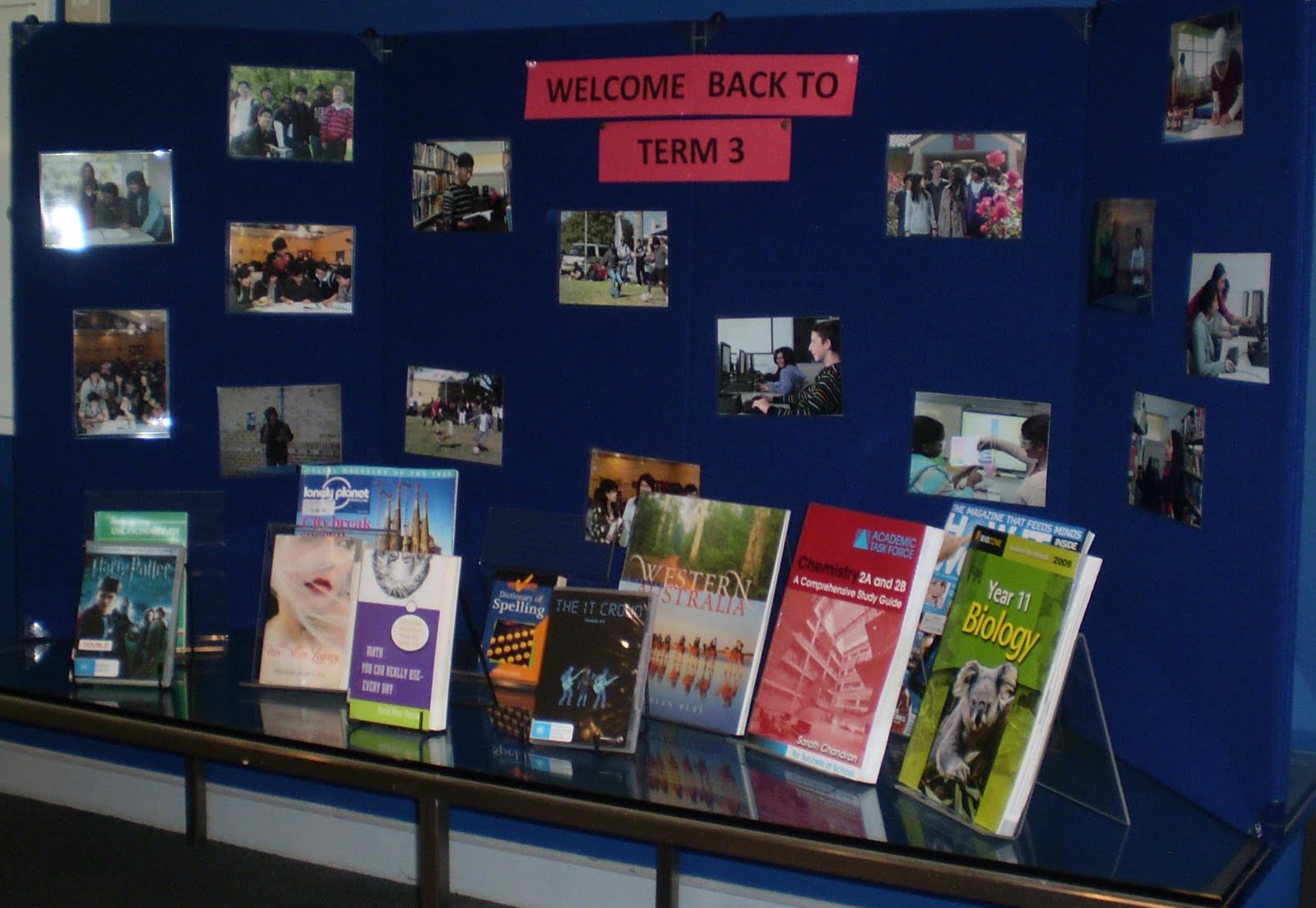 Canning College Library Displays: Welcome Back to Term 3