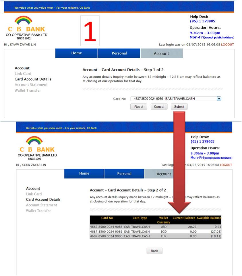 Myanmar Trader: CB Bank Visa ၿဖင့္ FBS Account အတြင္းသုိ႔ ေငြသြင္းျခင္း