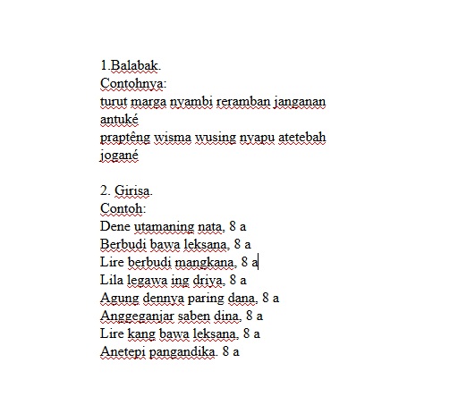 4 Macam Tembang Tengahan serta Contohnya ~ Kejawen Wetan