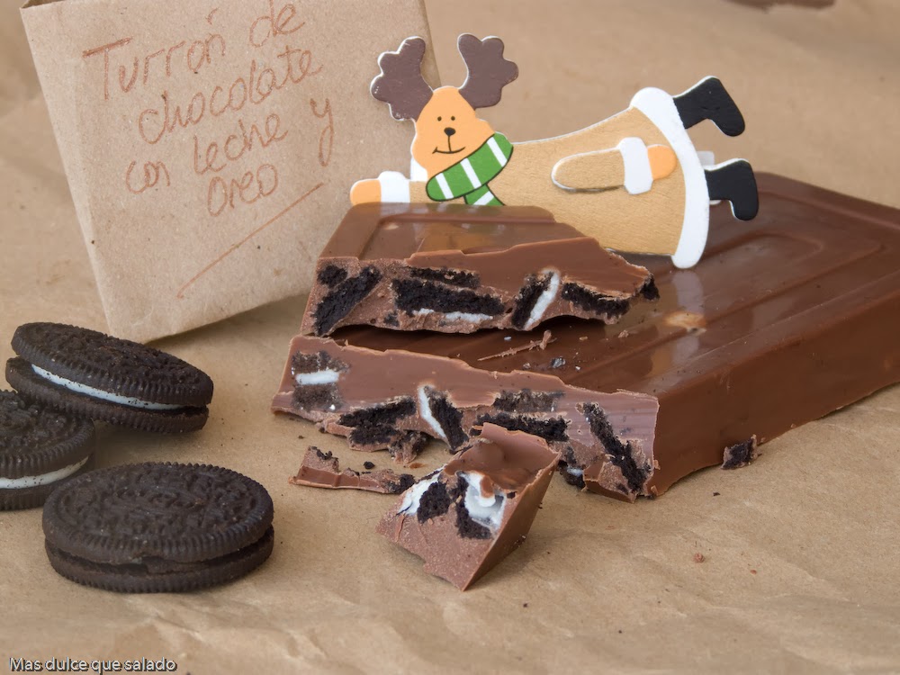Más dulce que salado: Turrón de Chocolate con Leche y Oreo