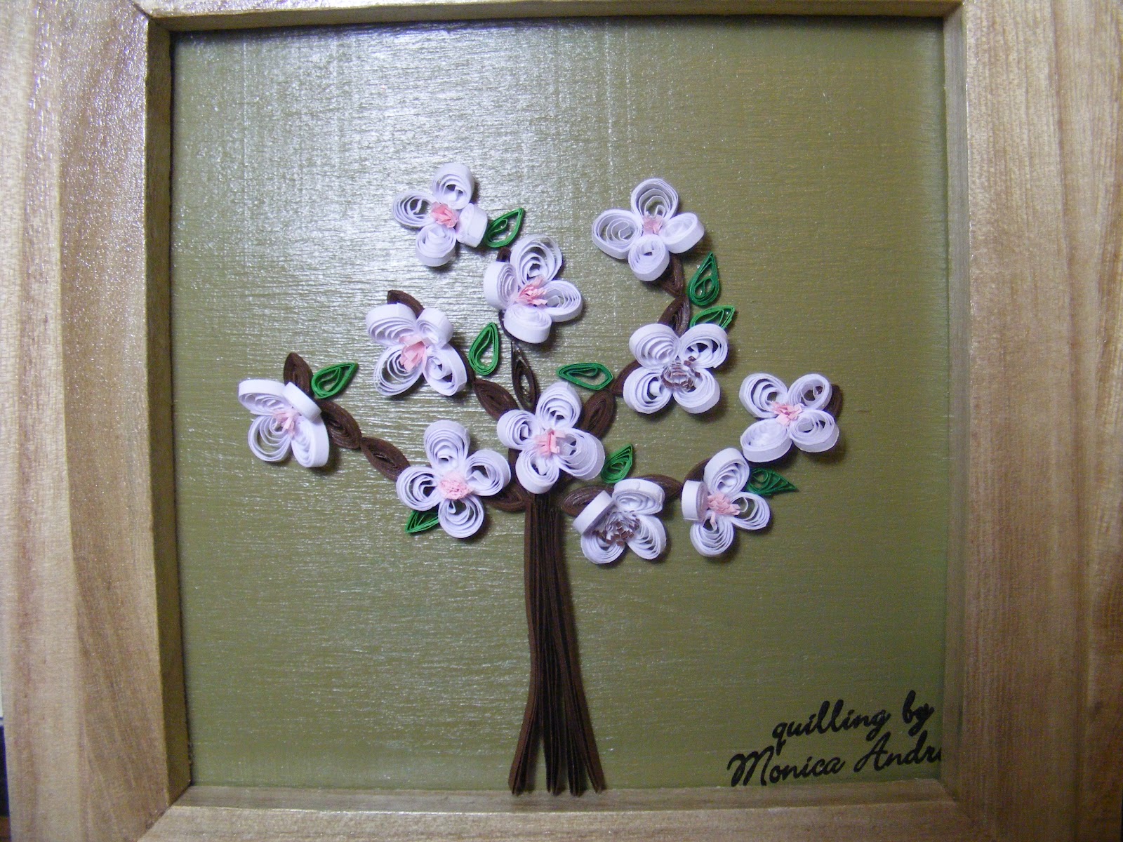 My Food Journal: Deco nr. 5: Tablou in quilling: copac inflorit