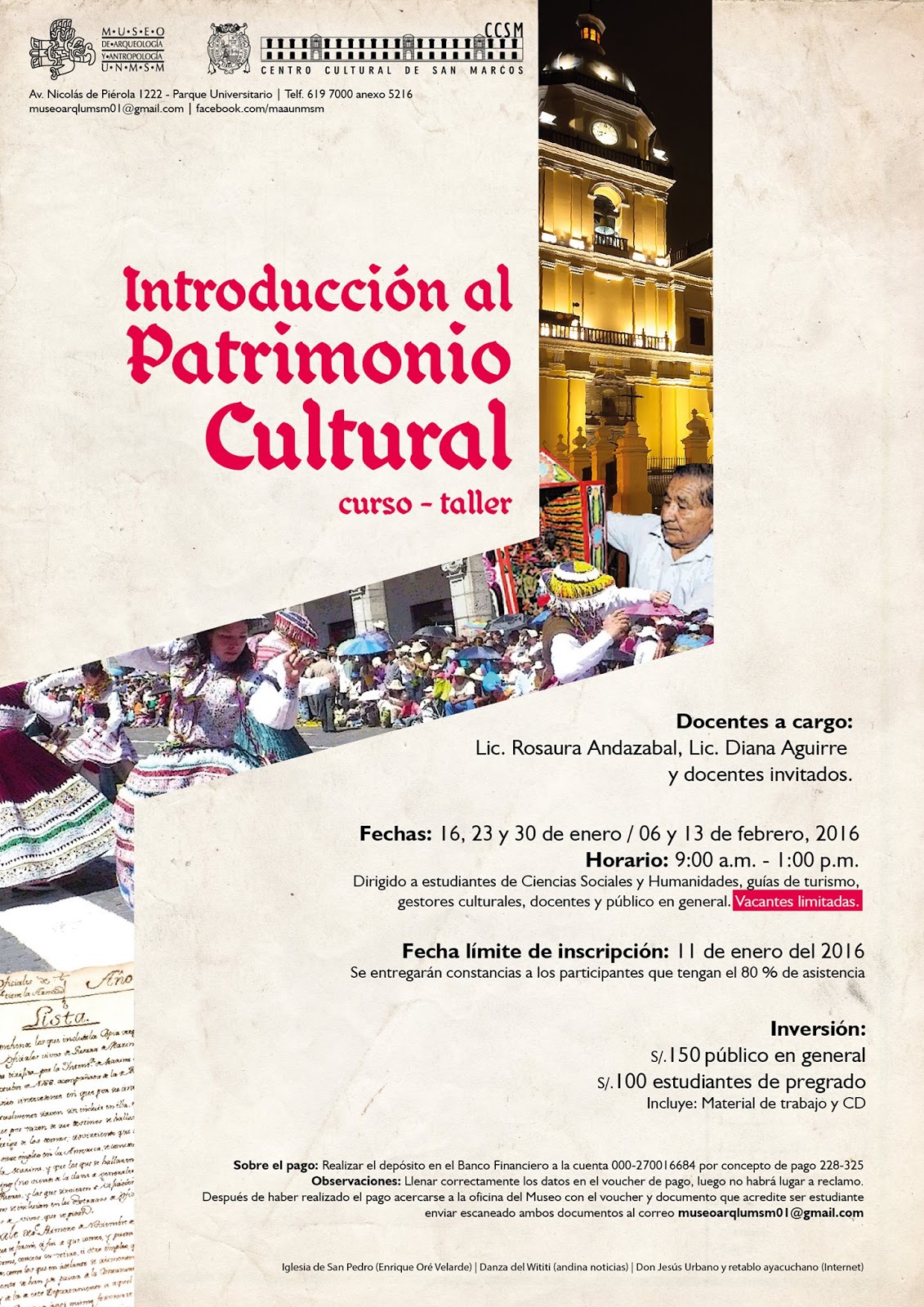 Curso - Taller "Introducción al Patrimonio Cultural" en la Centro ...